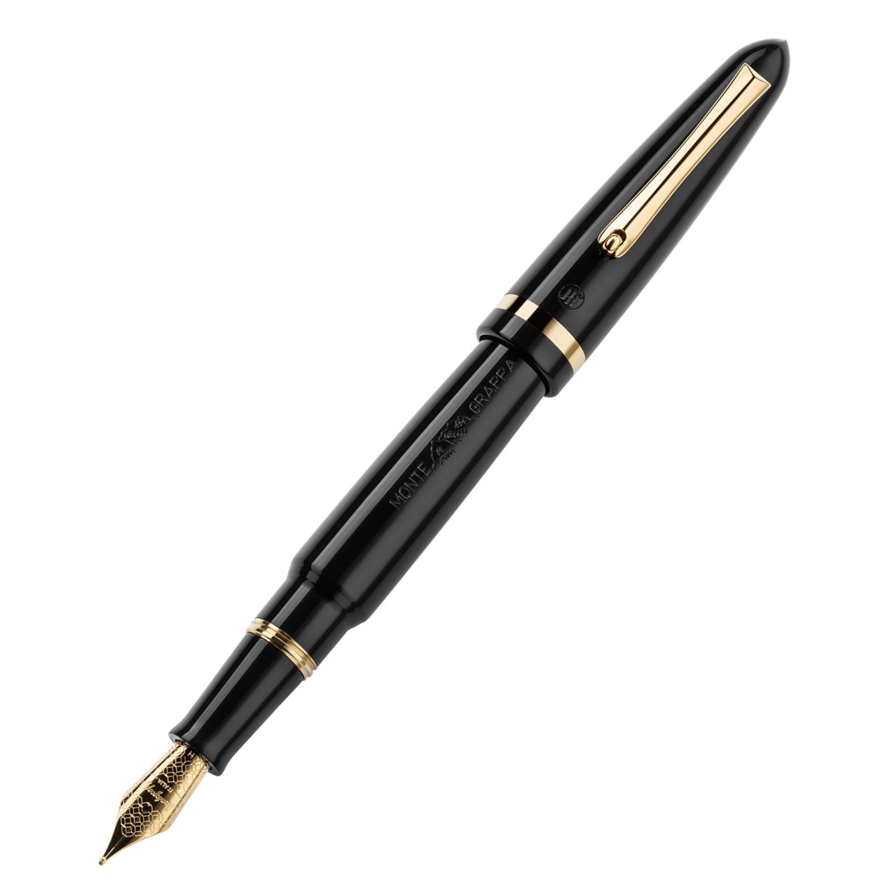 Caneta Montegrappa Venetia Black Tinteiro ISVEN3AC